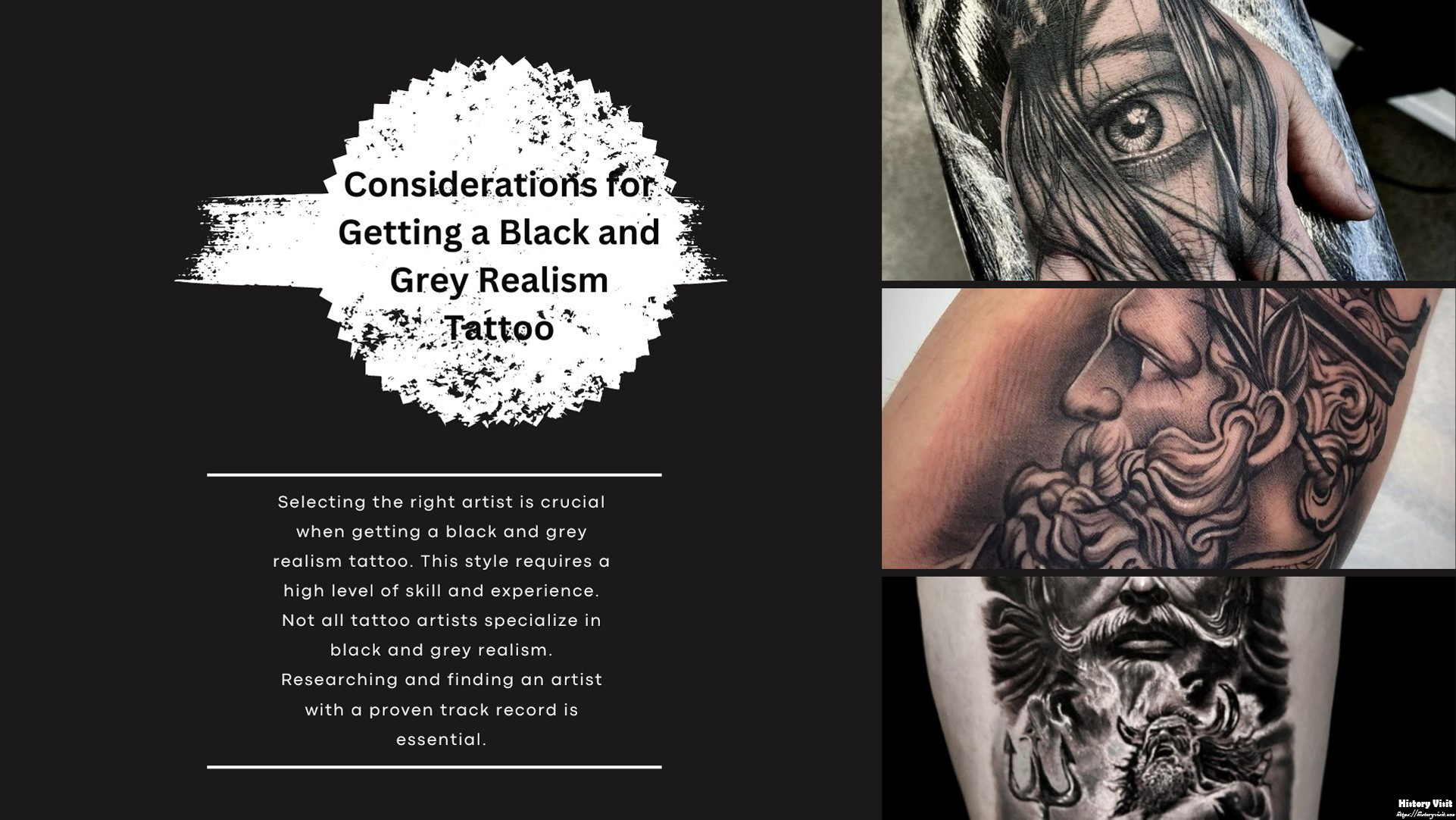 Black and Grey Realism Tattoo: Stunning Art on Skin! - History Visit